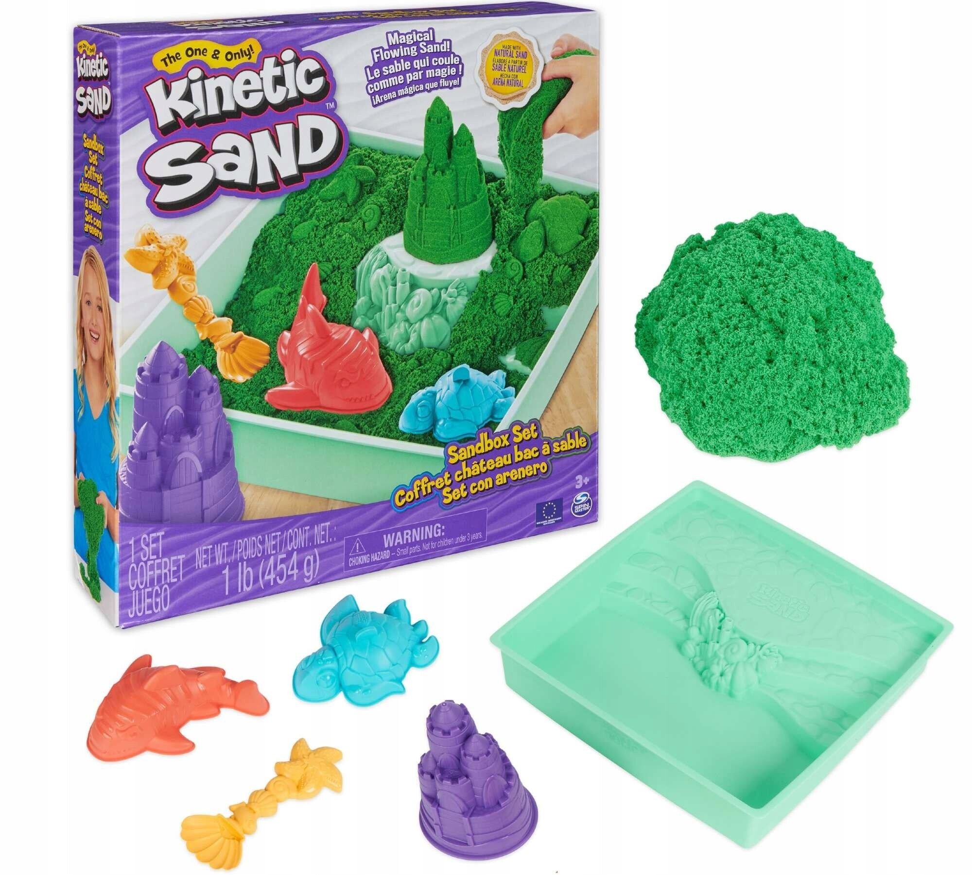 Кинетический песок Kinetic Sand - Игровой набор песка с аксессуарами - Замок, 454 г. - Спин мастер 6067800 20143455