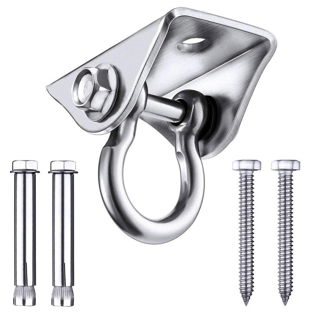 Комплект подвесных крюков для качелей с вращением на 360° из нержавеющей стали, аксессуары для крепления гамака в помещении и на открытом воздухе, для сидения, трапеции, йоги.