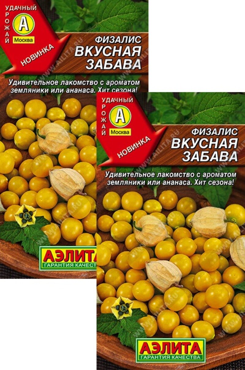 Семена Физалис Вкусная забава (0,2 г), 2 пакета, Агрофирма Аэлита
