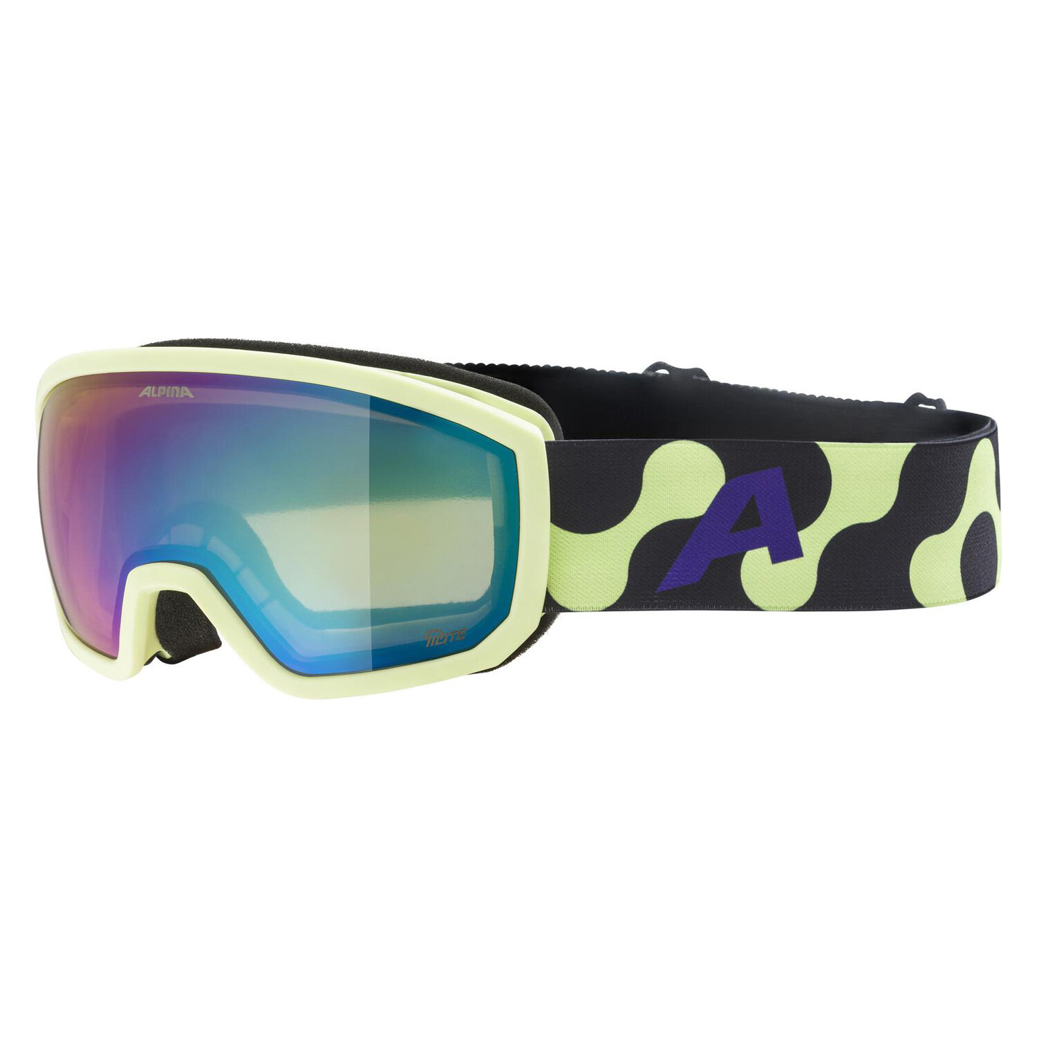 Маска горнолыжная ALPINA Scarabeo Junior Q-Lite Sunny-Lime Matt/Q-Lite Green S2 (US: S)