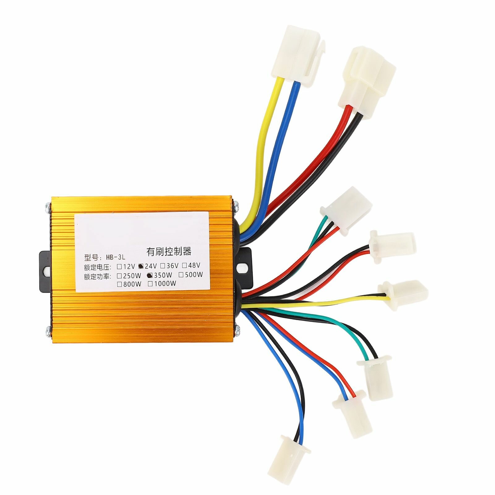 24V 350W Алюминиевый Регулятор Электросамокат Трицикл Золотой