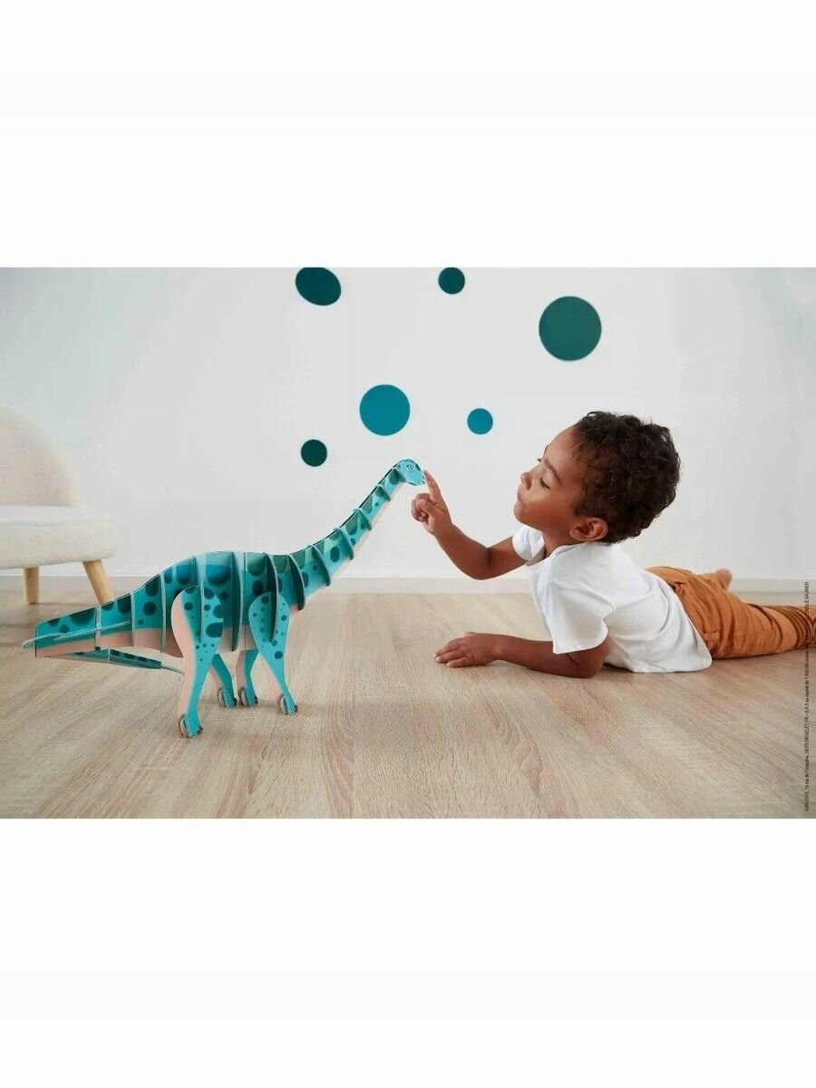 JANOD 3D пазл Диплодок 42 детали 54х20х34 см для детей от 5 лет