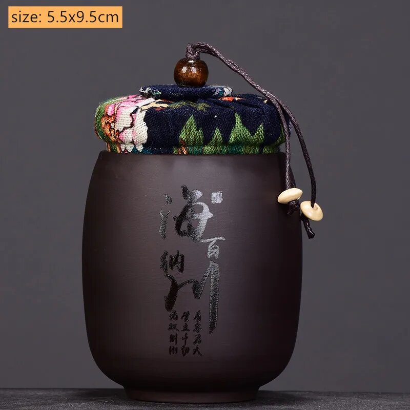 Китайская чайная банка из фиолетовой глины JINGDE TEA SET