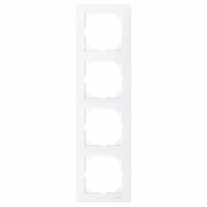 Рамка 4 поста Schneider Electric Merten SM M-Pure Бриллиантовый Белый MTN4040-3625