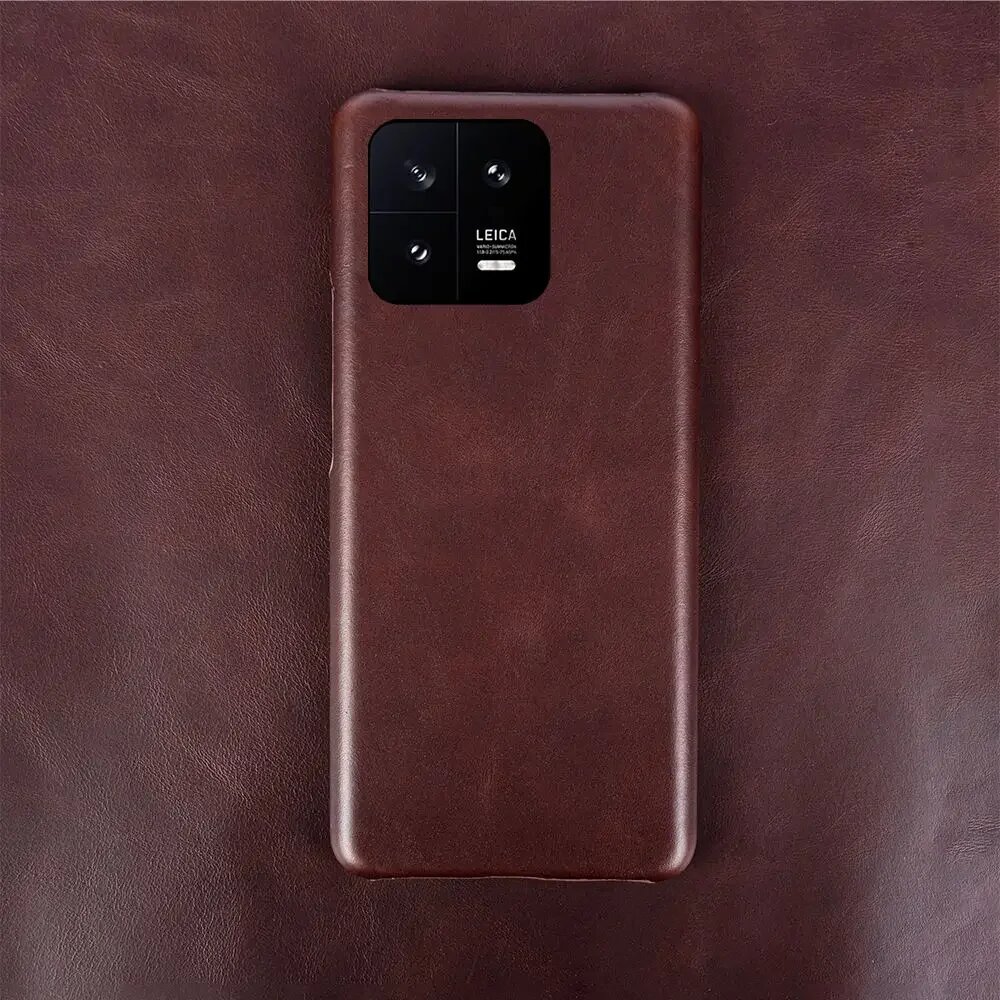 Премиум-чехол из натуральной кожи с масляно-восковой отделкой для xiaomi 14Т, Коричневый, Coffee 19