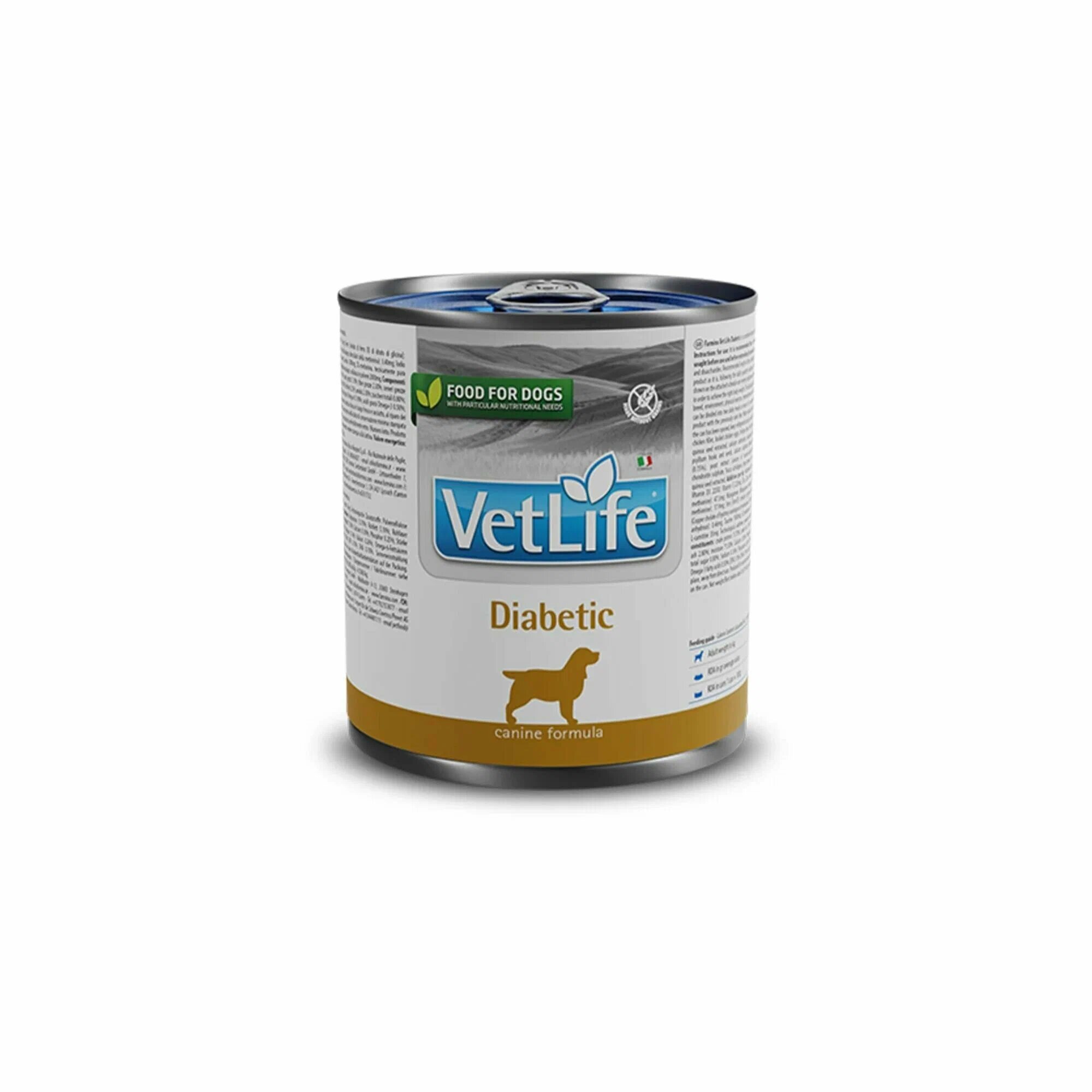 Farmina Vet Life Diabetic консервы для собак для регуляции поступления глюкозы (при сахарном диабете) 300г