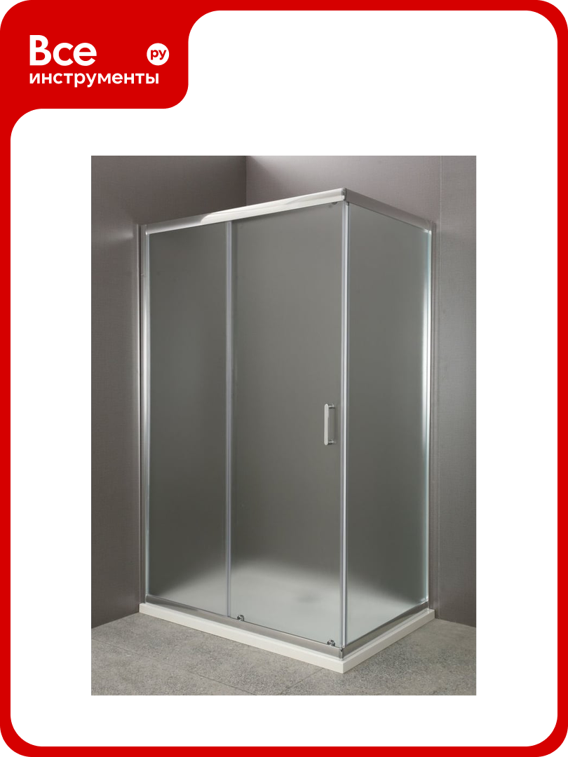 Душевой уголок BelBagno UNO-AH-1-120/80-C-Cr, из анодированного алюминия