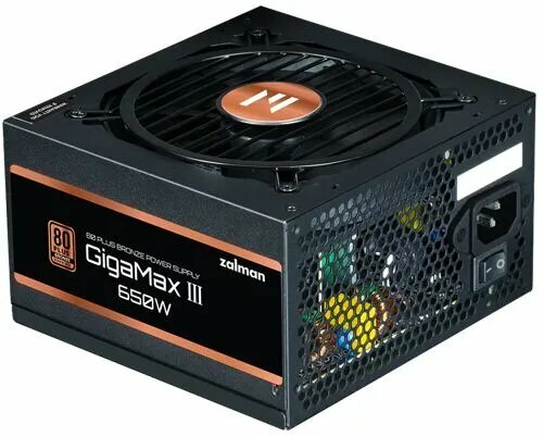 Блок питания Zalman ATX 650W ZM650-GV3 Gen.5 80+ bronze (20+4pin) APFC 120mm fan SATA RTL