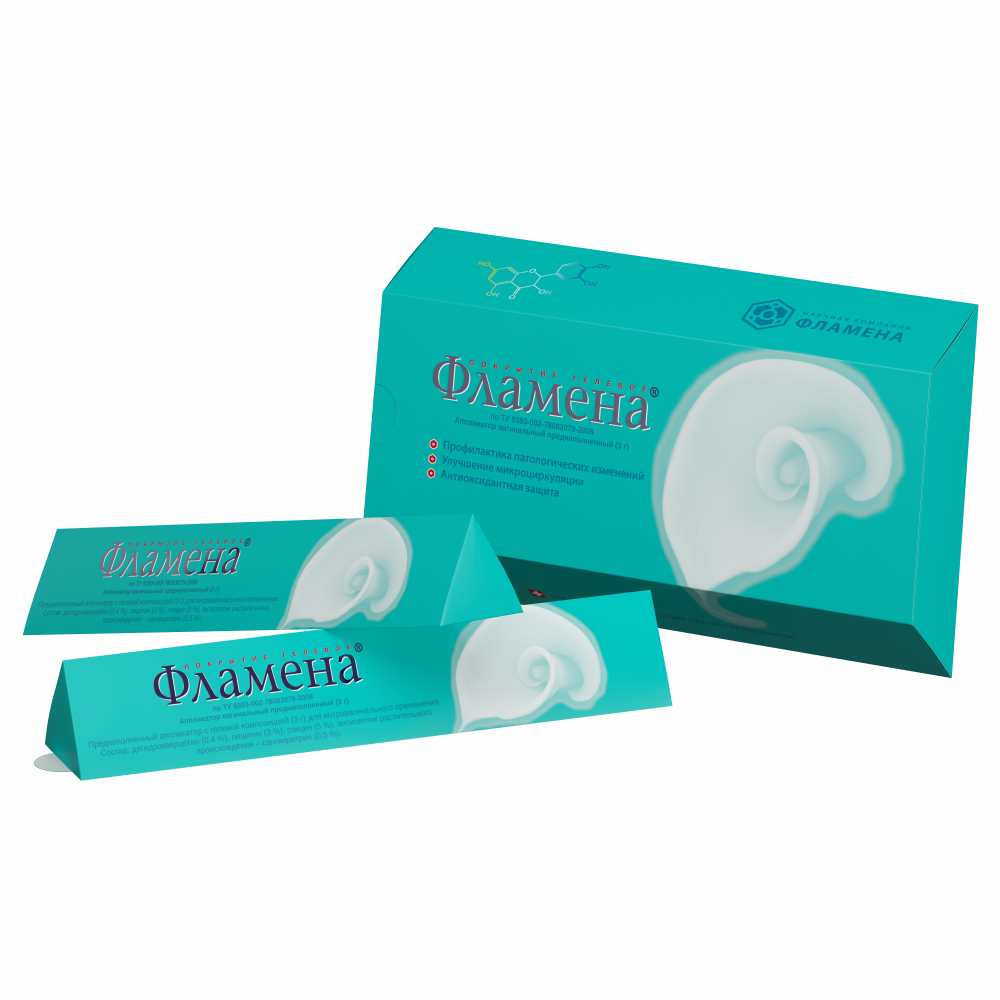 Фламена покрытие гелевое аппликатор вагинальный преднаполненный 3 гр 5 шт.
