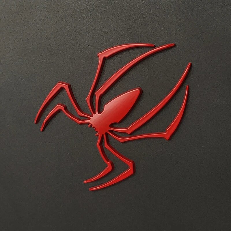 Универсальные 3D Металлические Эмблемы Автомобиля, Логотип Паука, Хромированный Значок, Red