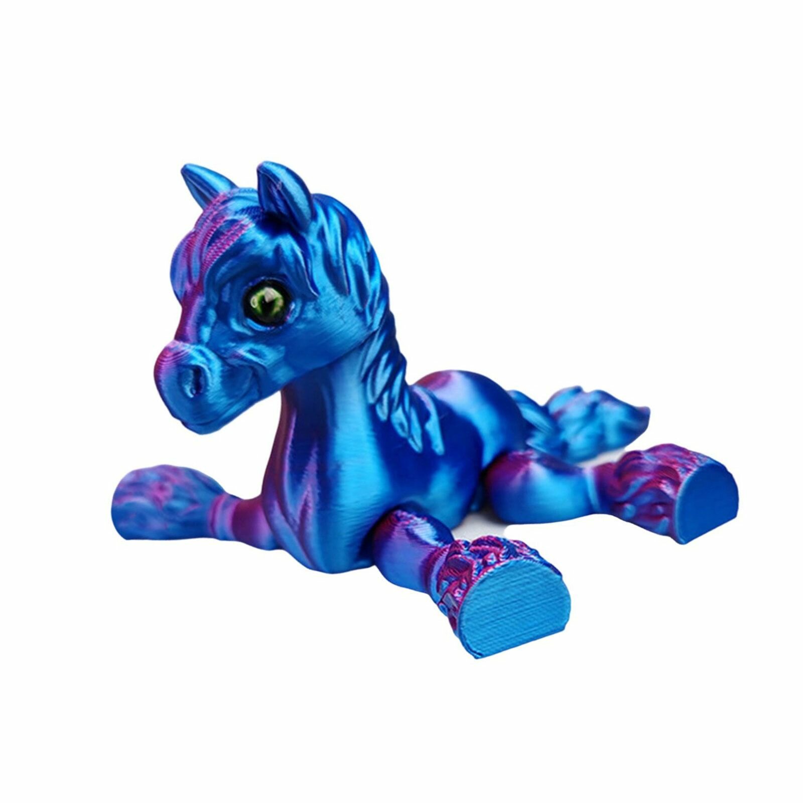 Художественная Миниатюрная Фигурка Лошади с Подвижными Суставами Радужная Статуэтка для Стола