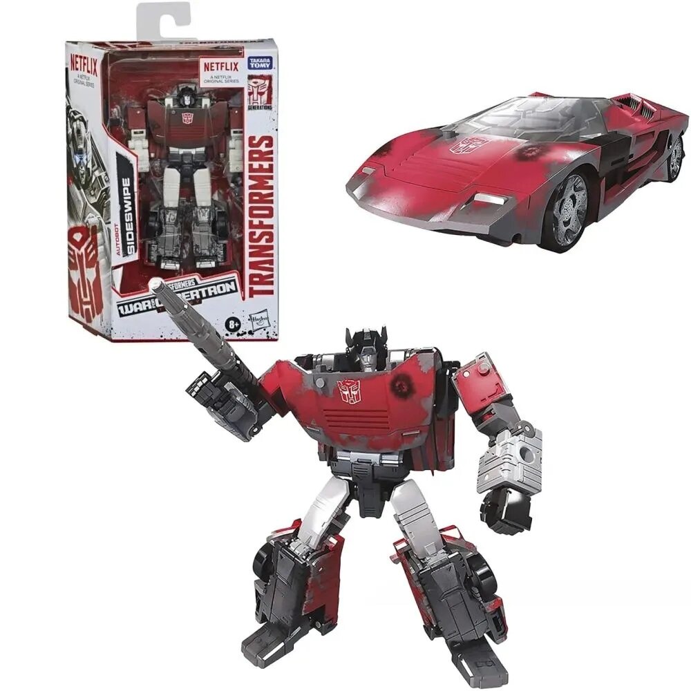 Трансформеры Hasbro Игрушка A Netflix Opiginal Series Transformers War For Cybertron Trilogy Autobot Sideswipe 13cm