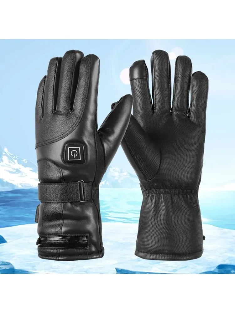 Термоперчатки, с подогревом, водонепроницаемые, черные, 1 пара