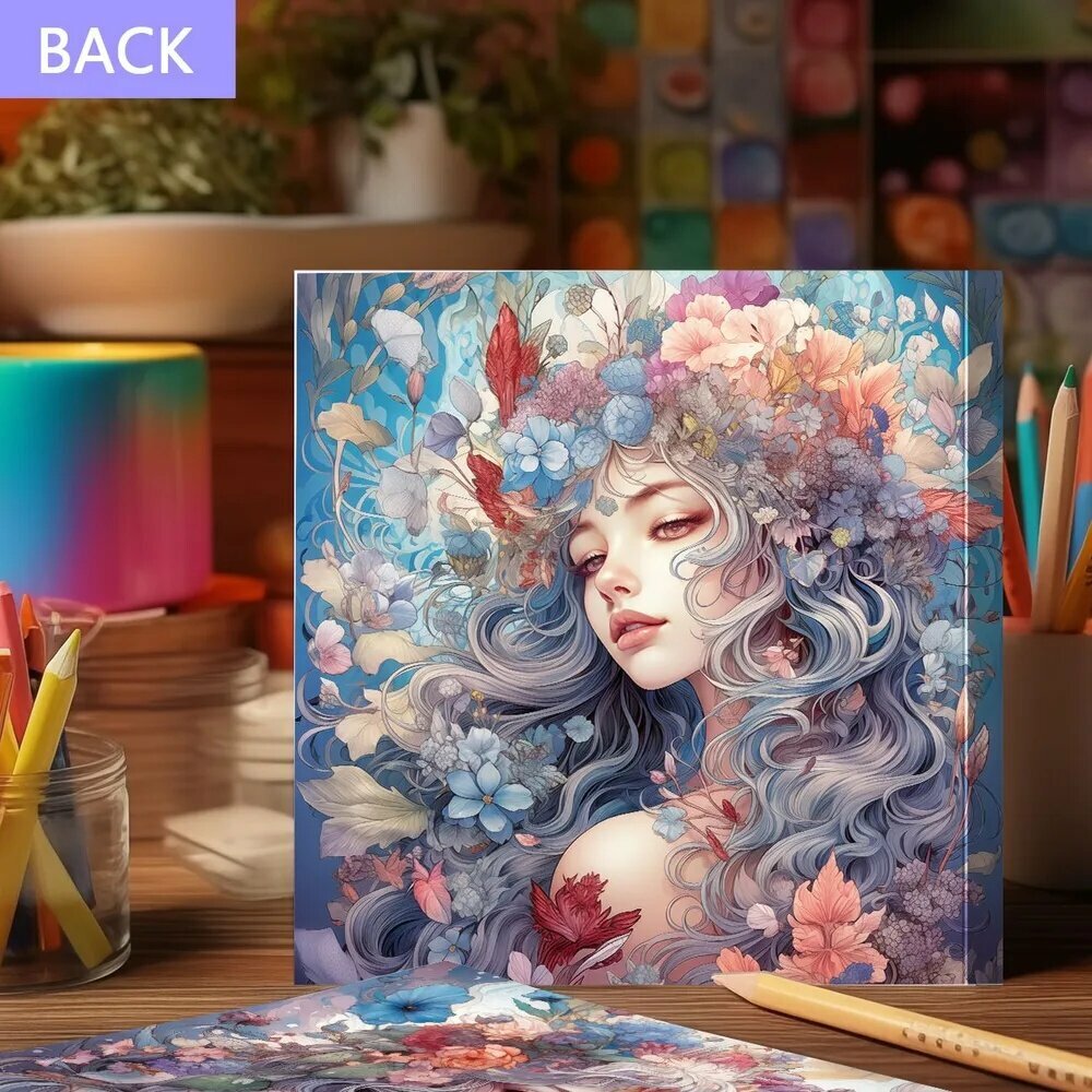 Книжка-раскраска цветочная фея, Альбом для рисования эльфы, высокое качество Книга каракулей 20 см*20 см, подходит для раскрашивания как взрослыми, так и детьми