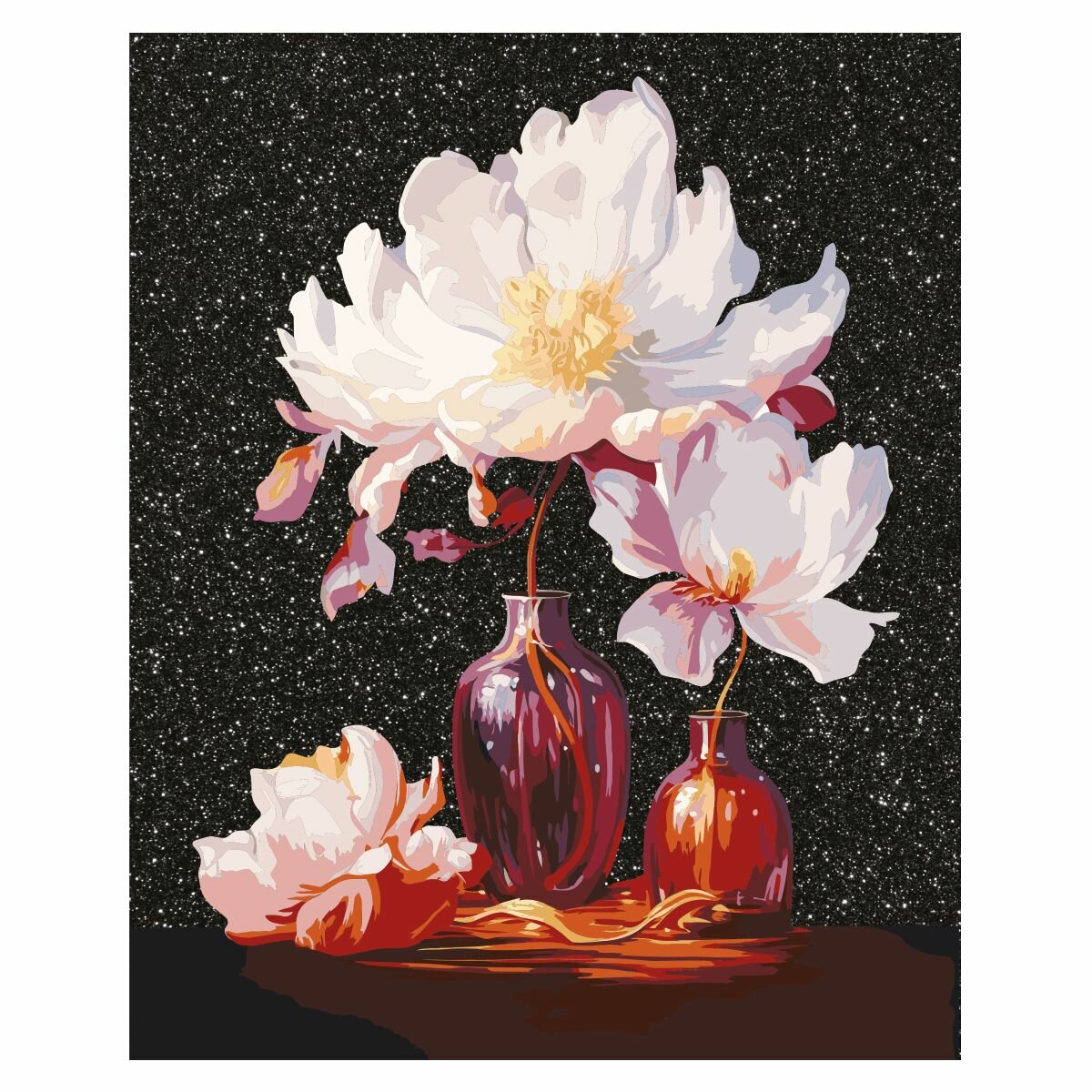 Картина по номерам на холсте с глиттером Три Совы "Натюрморт", 40x50см, краски, кисть (КХг4050_57062)