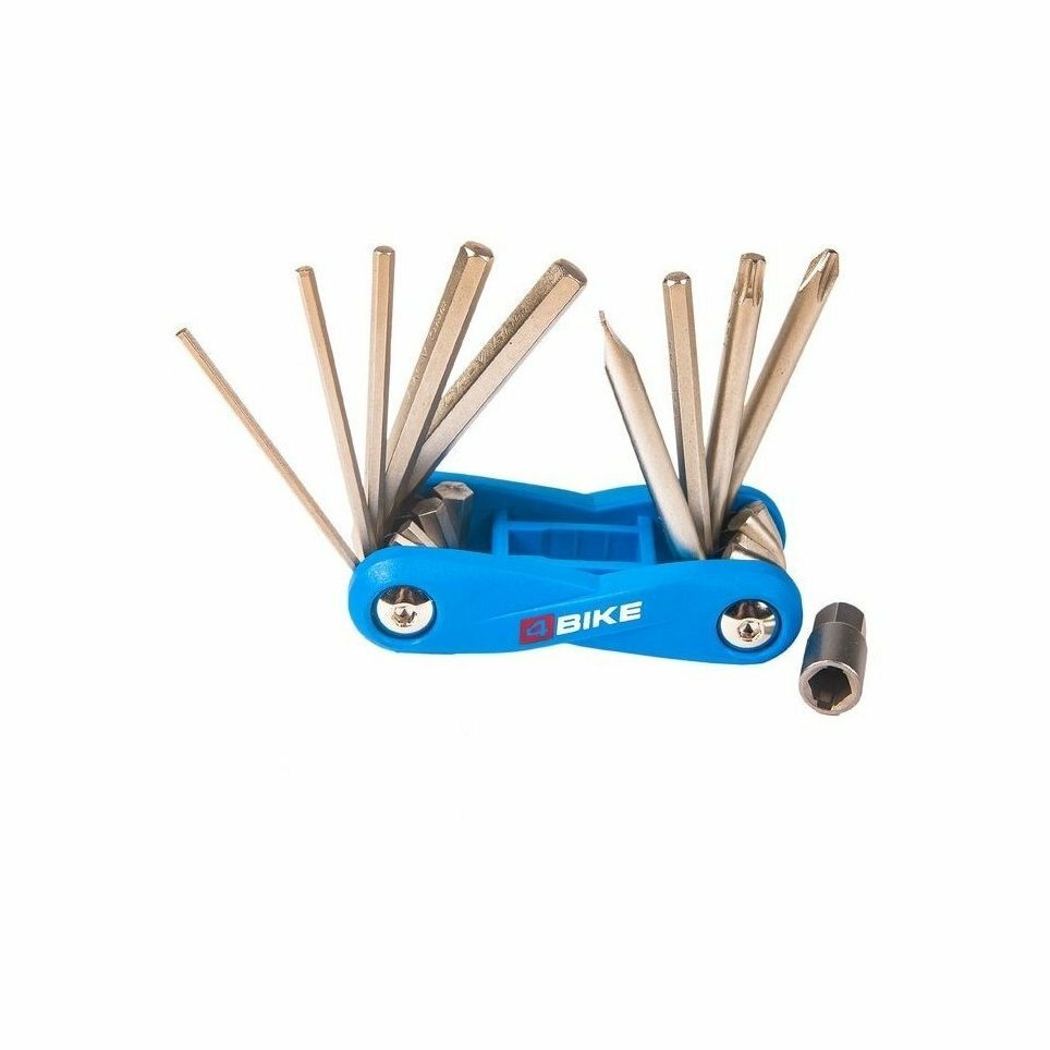 Мультитул складной 4BIKE FH-04 Blu, 10 в 1, CR-V