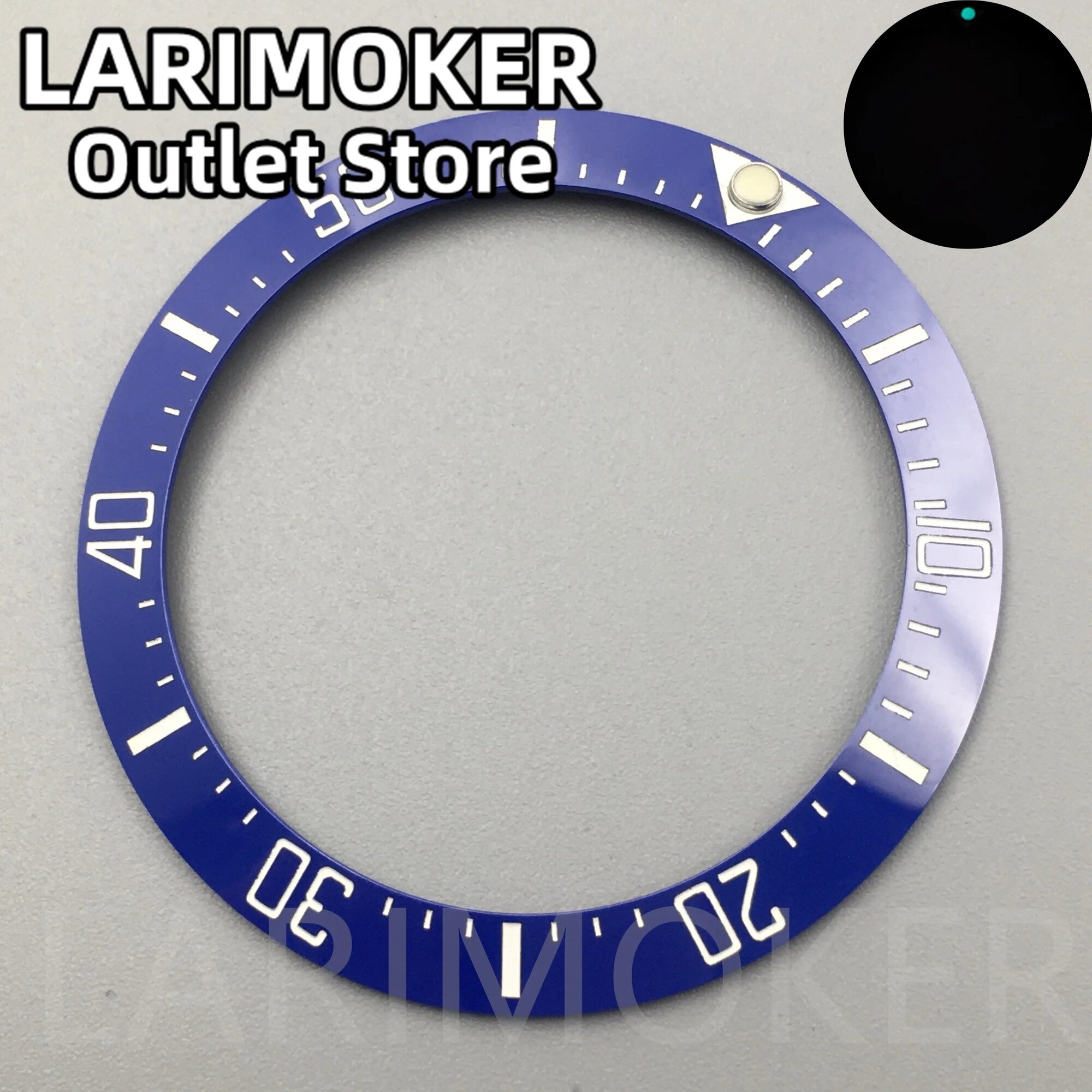 Керамический безель для часов LARIMOKER 40мм, синий, Color: 06