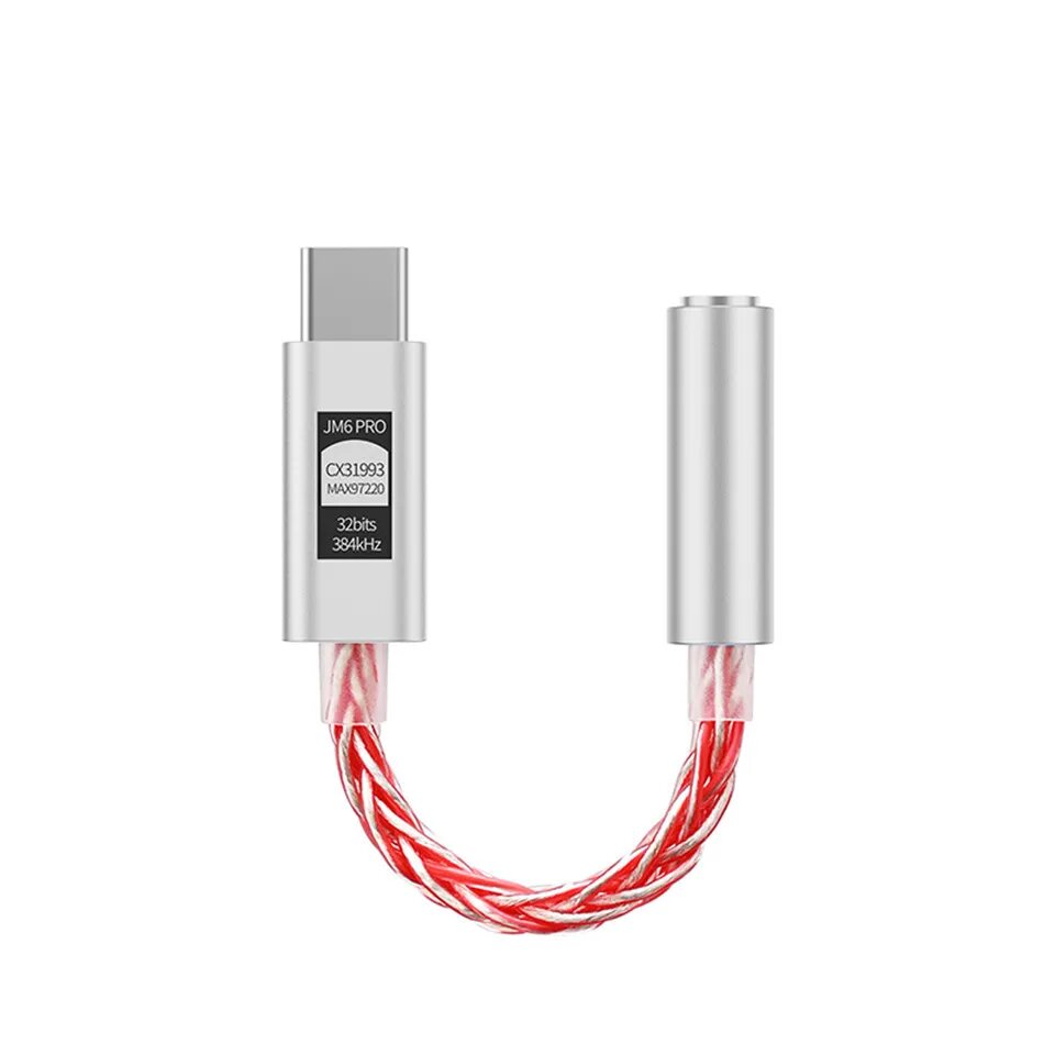 FENGRU JCALLY JM6 Pro Цифровой аудиоусилитель для наушников Red Type C To 3.5mm