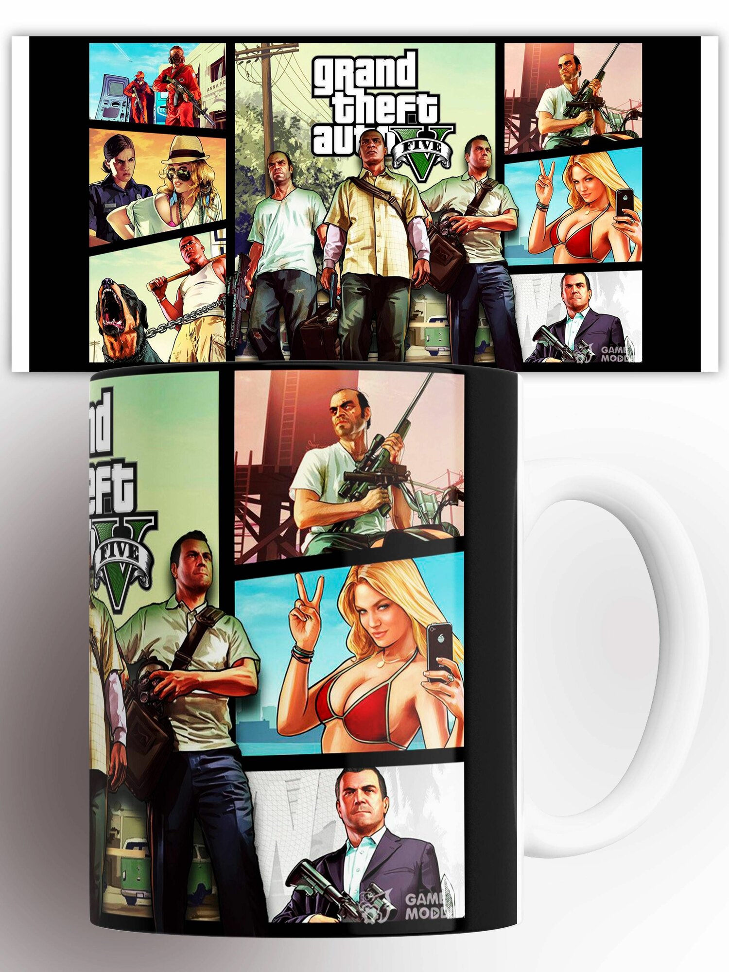 Кружка с принтом Grand Theft Auto ГТА GTA
