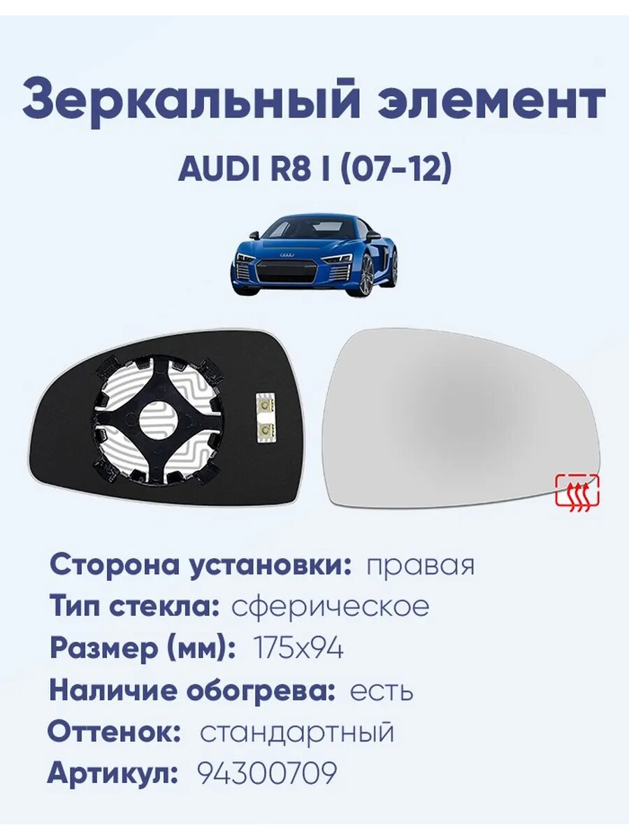 Зеркало AUDI R8 I (07-12) 94300709