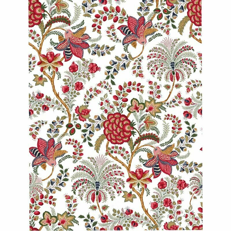 Виниловые обои Jiffdiff, красные цветы, для мебели 44cmx300cm