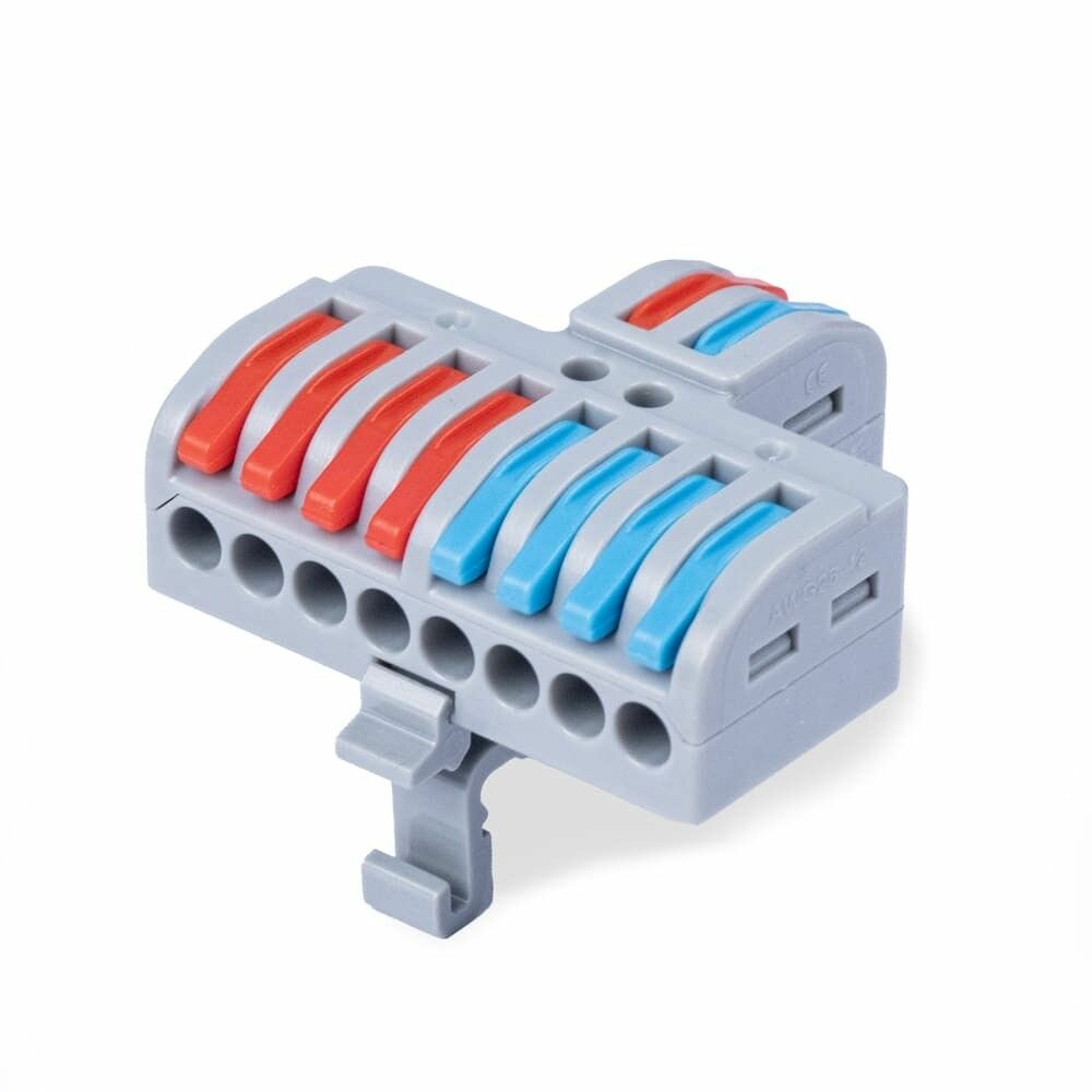 Cabeus Наконечники и клеммы MX2 - 8D Клемма соединительная универсальная проходная 2 - 8 полюса с рычагом на DIN - рейку 0,08 - 2,5 4,0 1шт