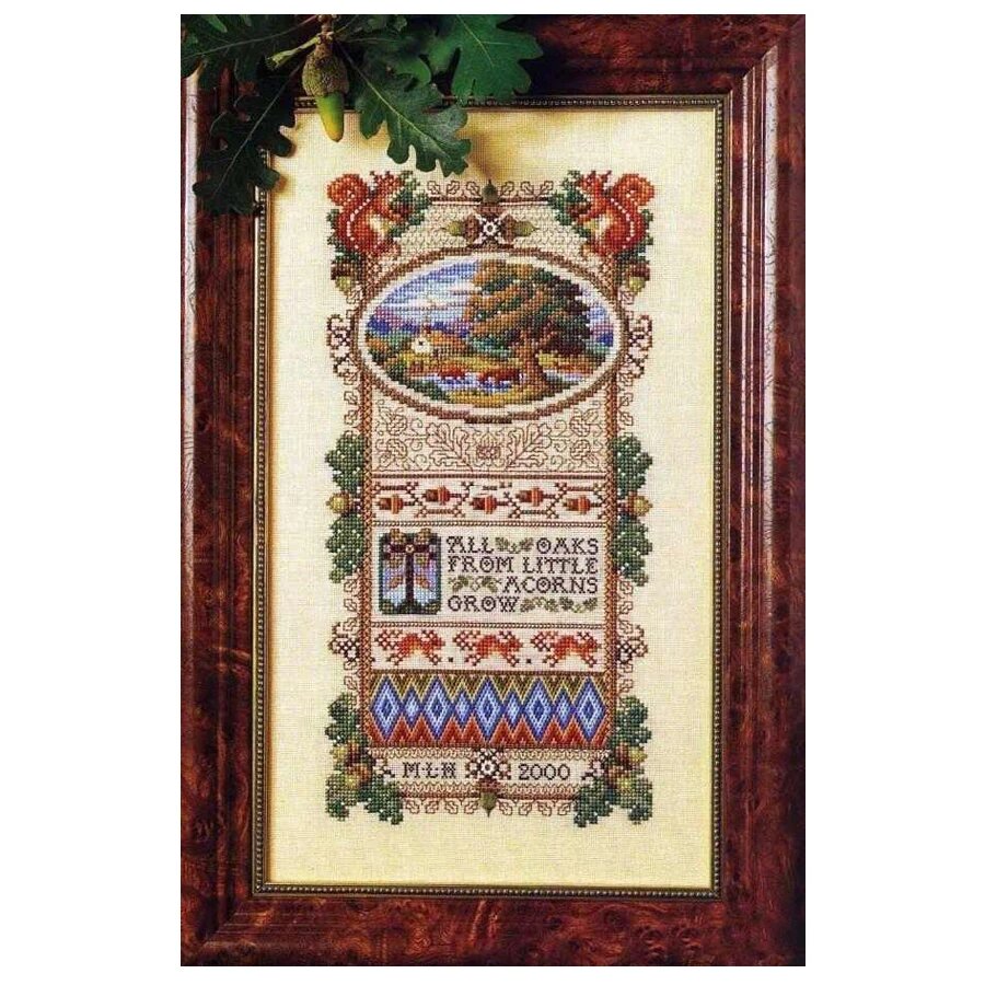 Набор для вышивки крестом Amishop, желудь, белка, дуб, 30 цветов 16CT unprint canvas