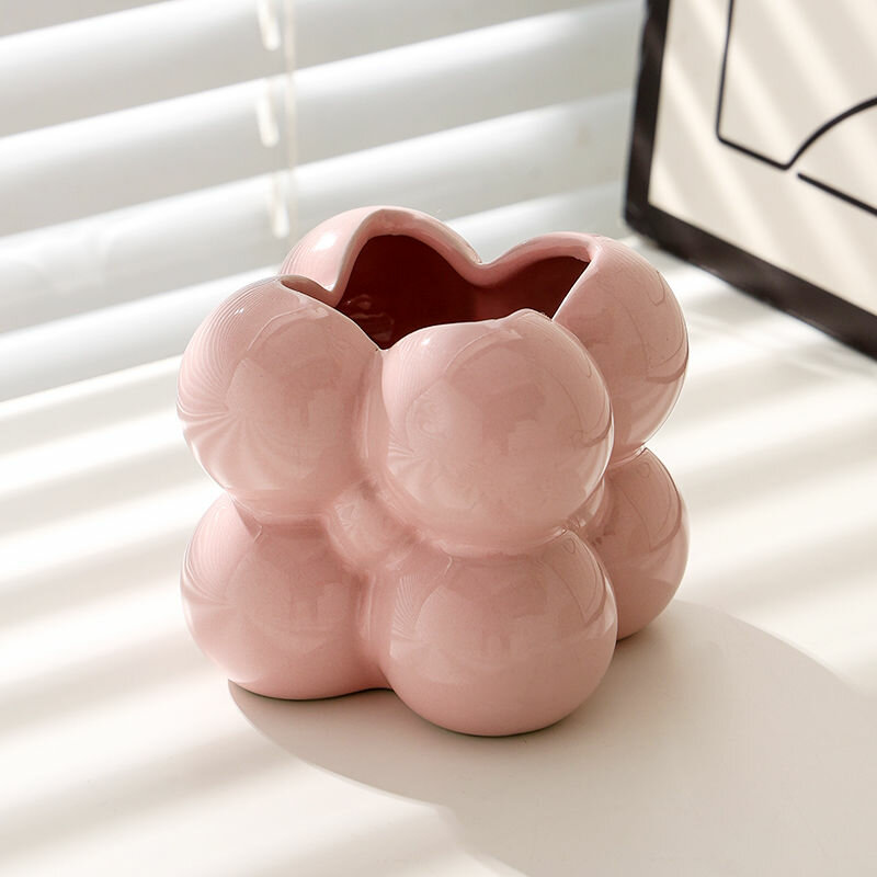 Ящик для хранения кистей MINISO, розовый