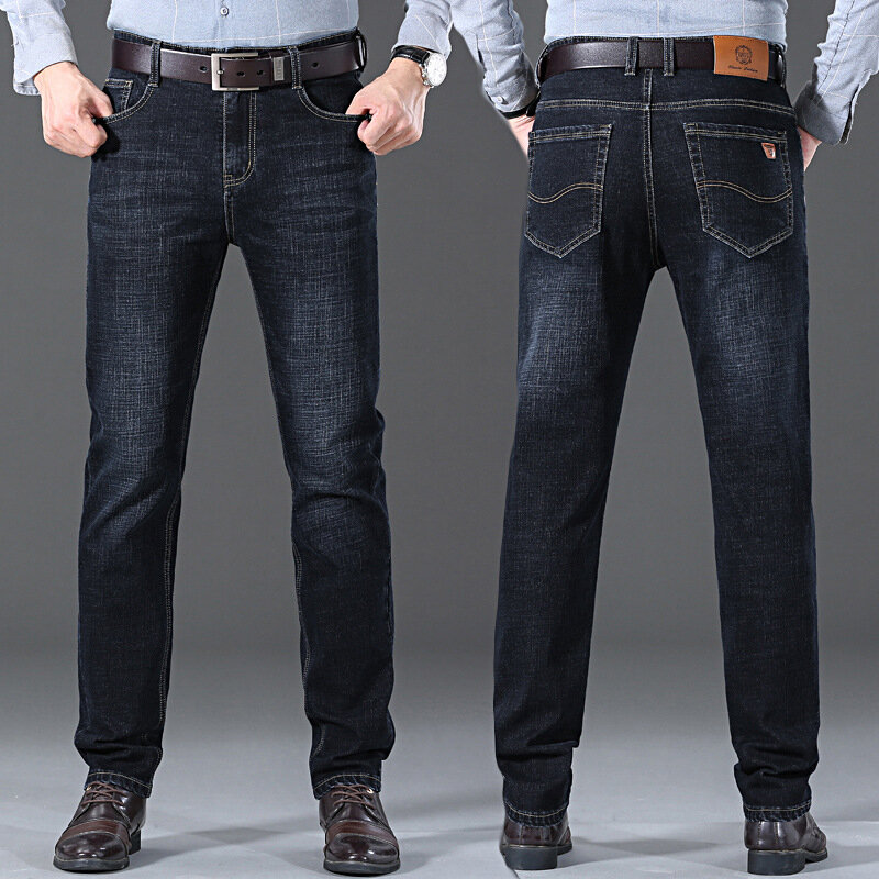 Мужские джинсы Чистый цвет / прямые B1, LI Mall талии_32