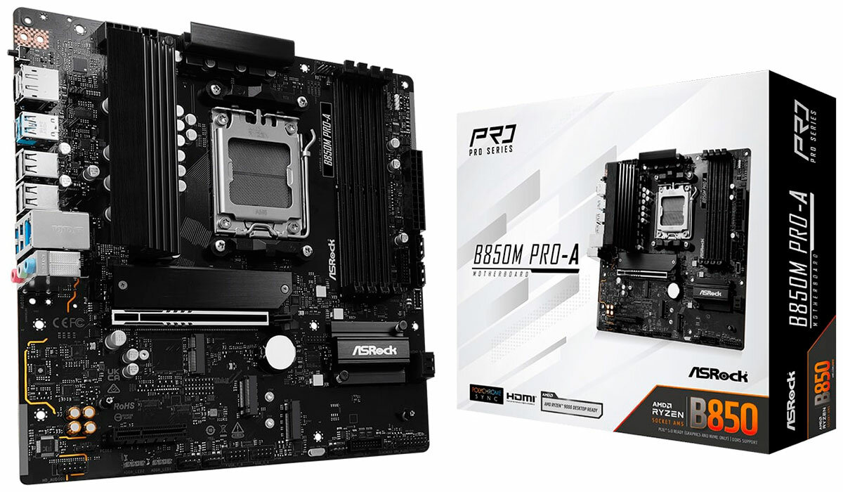 Материнская плата Asrock B850M PRO-A (AM5, mATX)
