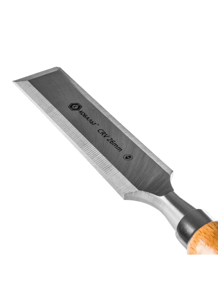 Стамеска плоская 26 х 140 мм, CR-V, деревянная рукоятка (1