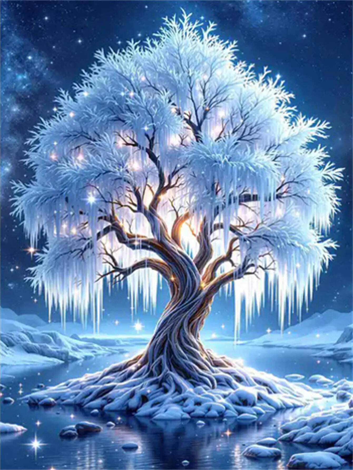 Алмазная картина MomoArt "Луна", 20x30см, Full Round