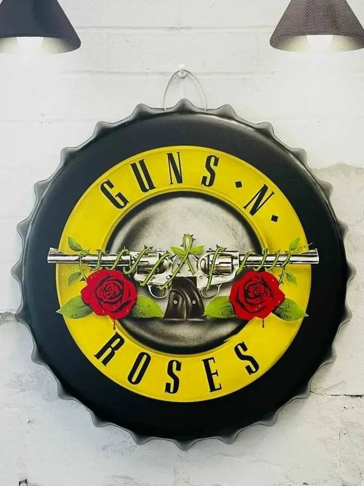 Декор на стену пробка пивная GUNS N ROSES