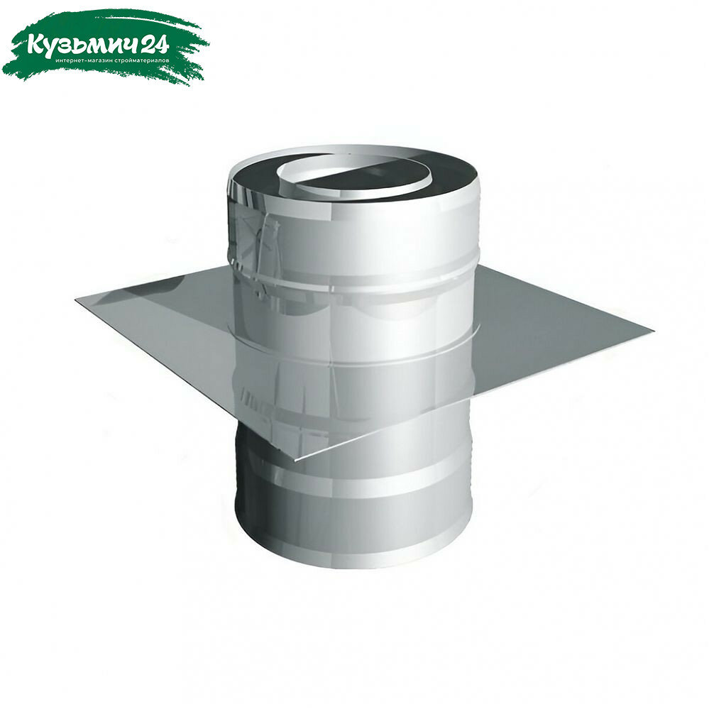 Площадка монтажная по конденсату для дымоходов d 200х280 мм, оцинкованная сталь 0.5 мм
