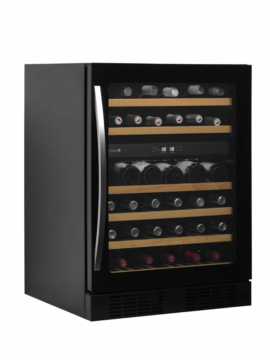 Винный шкаф TEFCOLD TFW200-2F, 131 л, дверь без рамы, мини-бар для кафе, дома, двухзонный