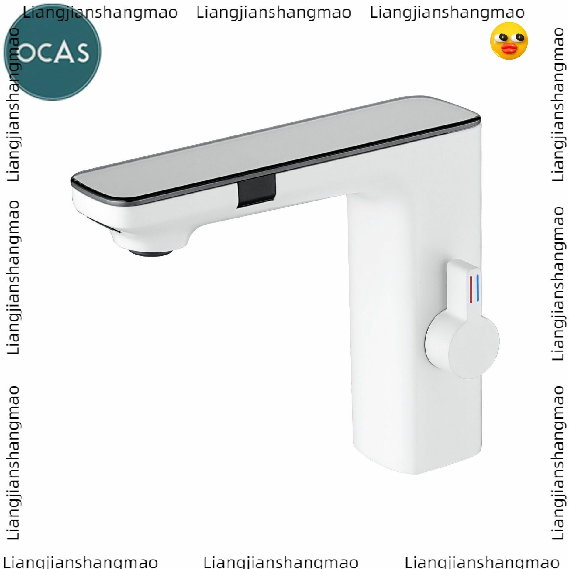 Сенсорный смеситель Ocas EB96 серый металлик, инновационный, питание от сети или батареек