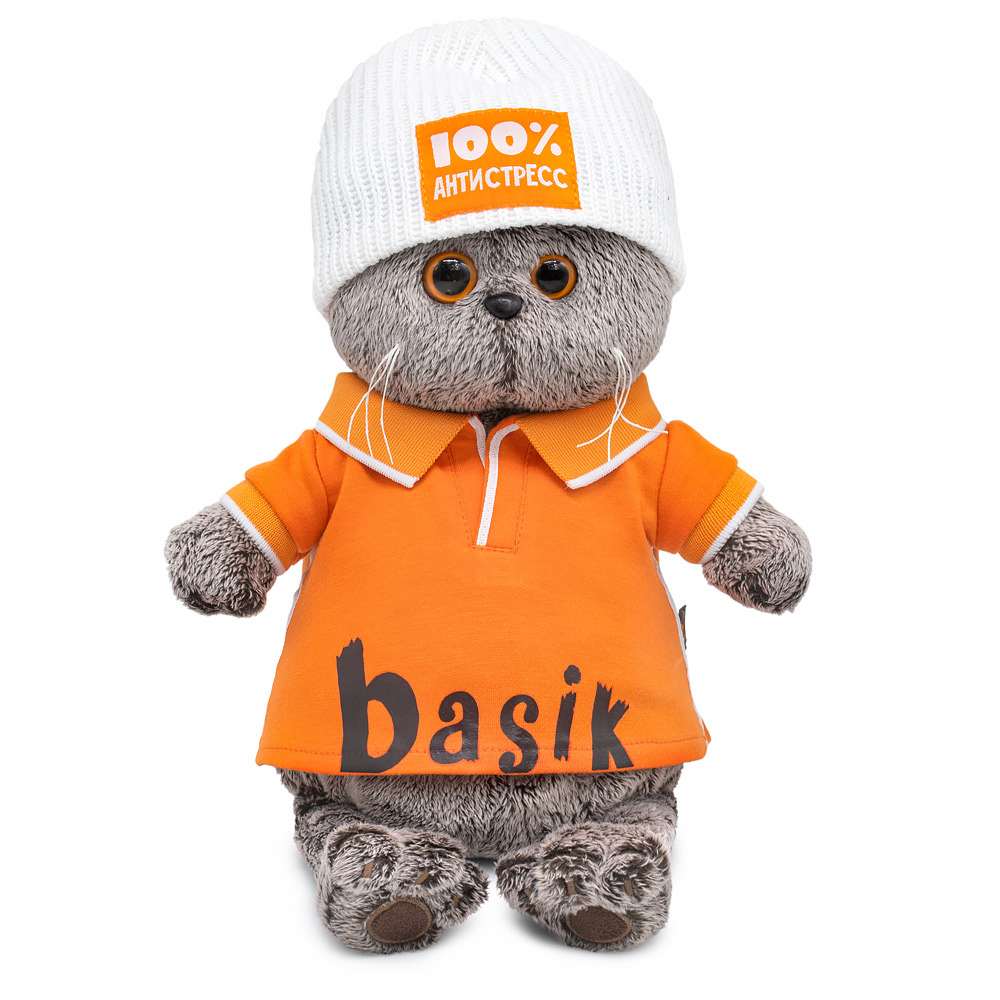 Мягкая игрушка Budi Basa, Басик в поло и шапке "100% антистресс" Ks30-286