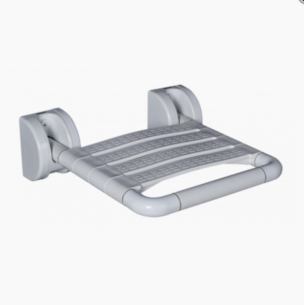 Откидное сиденье для ванной с креплением на стену с антибактериальным противоскользящим покрытием