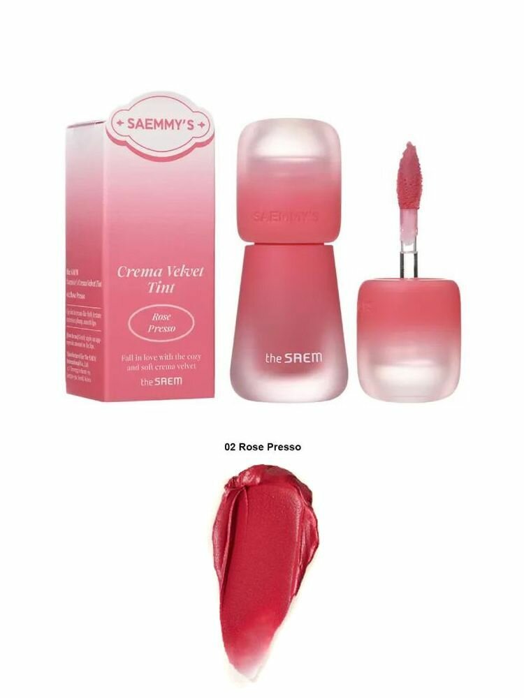 The Saem Saemmy's Crema Velvet Tint # 02 Rose Presso тинт для губ с матовым бархатистым финишем (3.2г.)