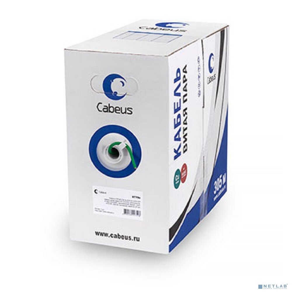 Cabeus UTP-4P-Cat.5e-SOLID-LSZH-GN Кабель витая пара UTP (U