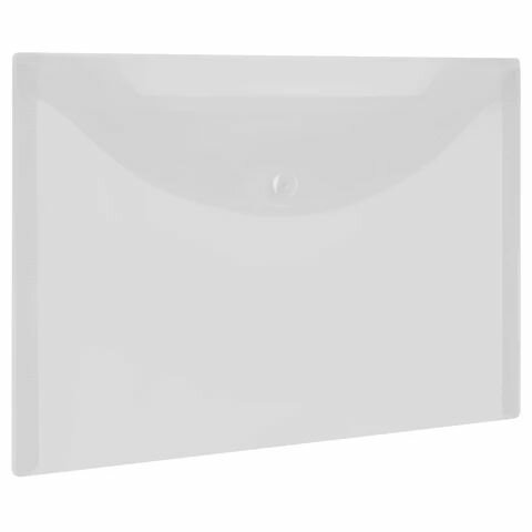 50 шт. Папка-конверт с кнопкой малого формата, А5, BRAUBERG "UNIVERSAL", прозрачная, 0,15 мм, 273065