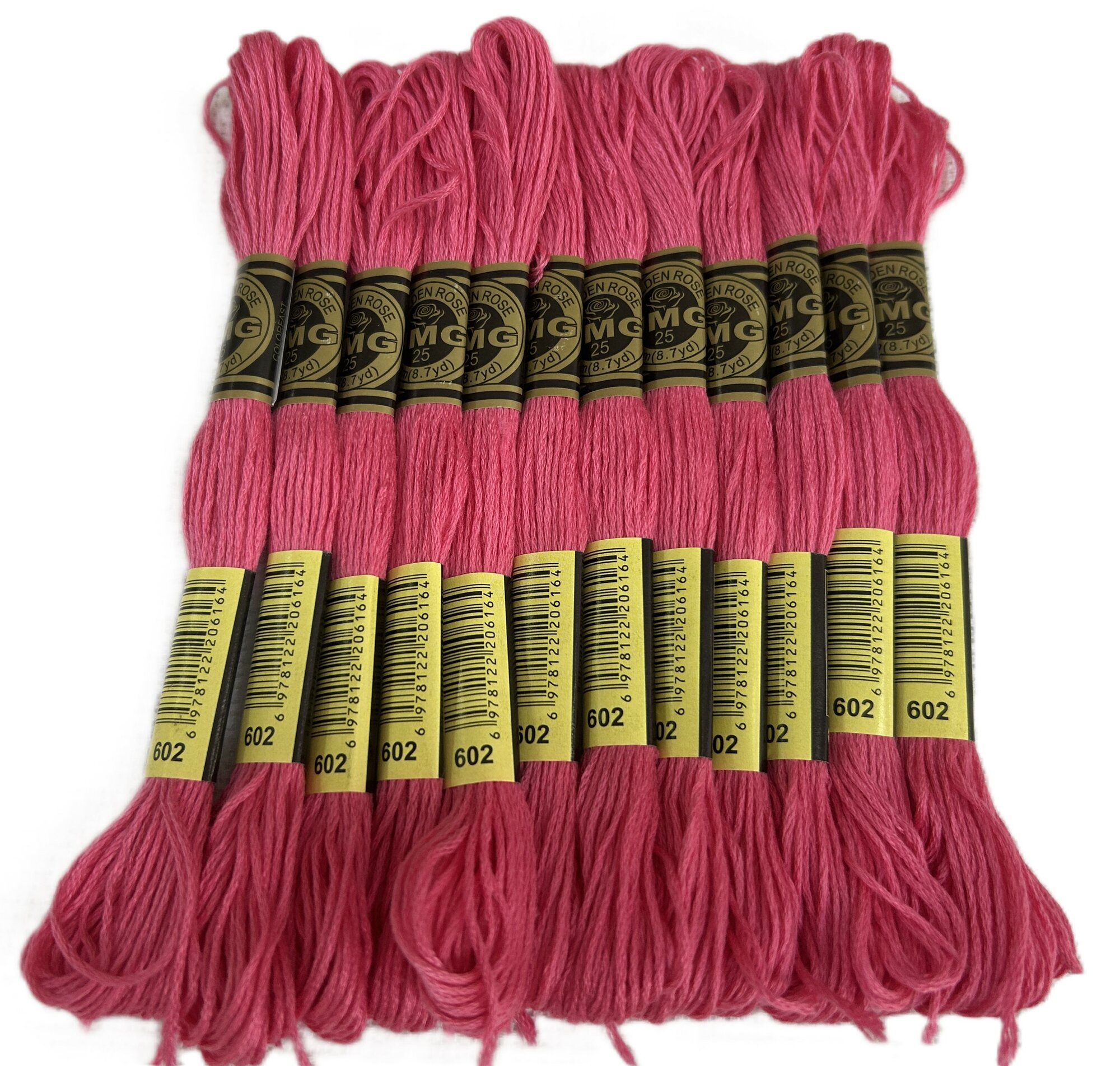 Нитки для вышивания JMC мулине (150-3866) 100% полиэфир 12 штук x 8 м