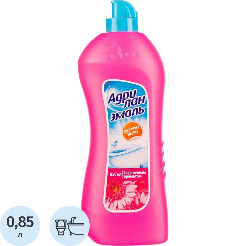 Средство для сантехники адрилан гель с цветочным ароматом эмалир ванн 850мл
