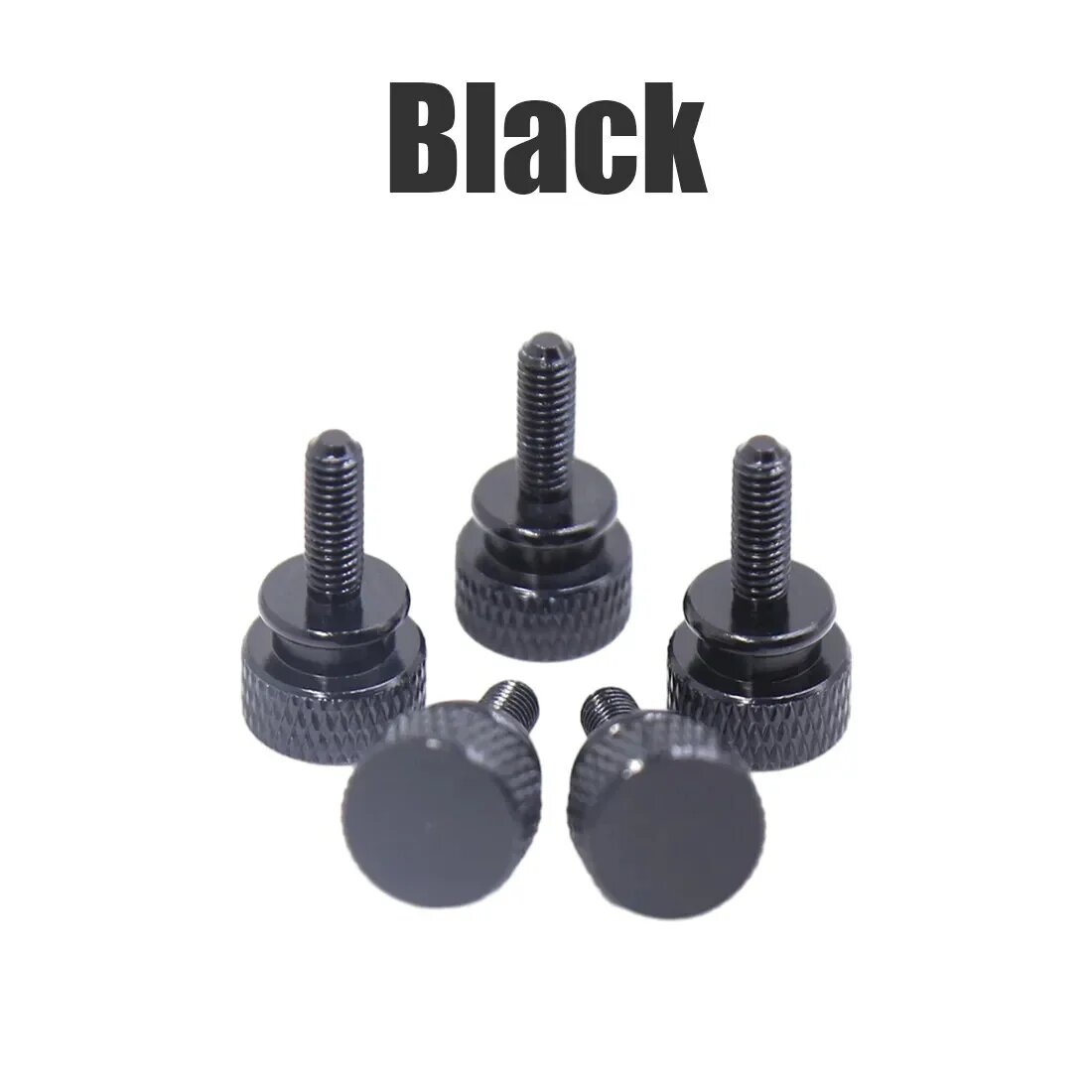 UNC6 # -32 Алюминиевые винты с накатанной головкой и плоской головкой — затягивающиеся вручную болты для корпуса ПК (длина 5/6/8/10/12/16/20 мм)