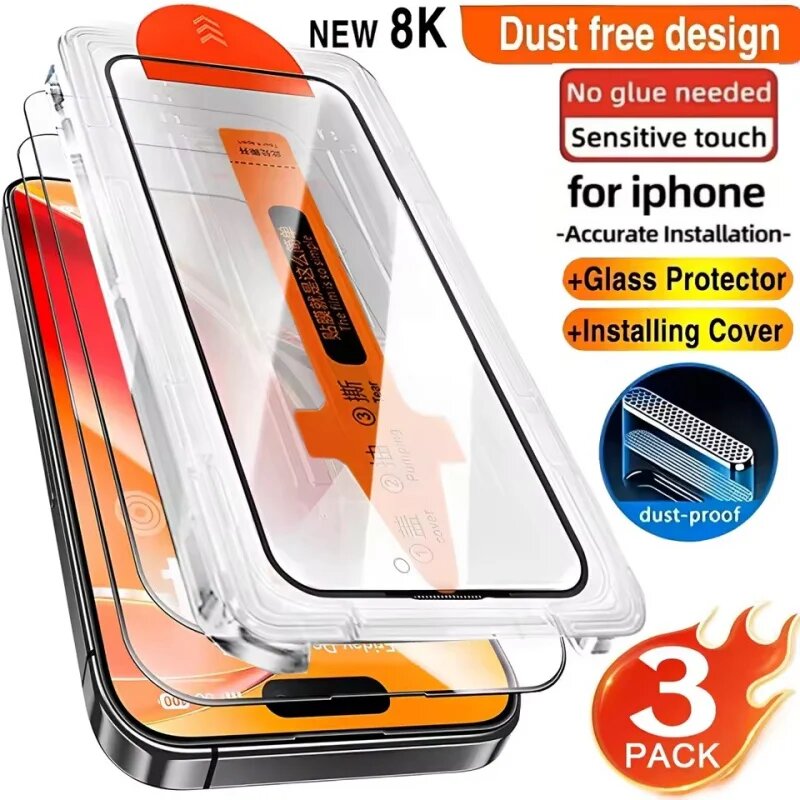 Защитное стекло для iPhone 17 Pro (3 шт.)