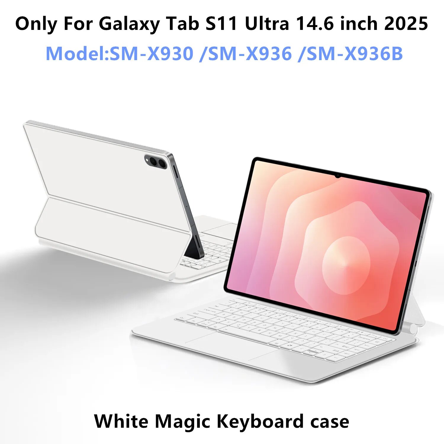 Чехол-клавиатура Magic Keyboard Для Samsung Galaxy Tab S11 Ultra 14.6 Дюймов 2025: Мультисенсорная Умная Клавиатура-фолио