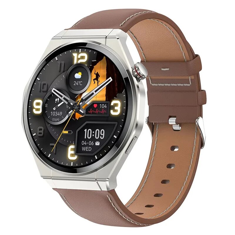 HK5 Men Smart Watch 1.43inch Large Screen Bluetooth Calling AI Voice Health Monitoring Outdoor Sports Fitness Smartwatch