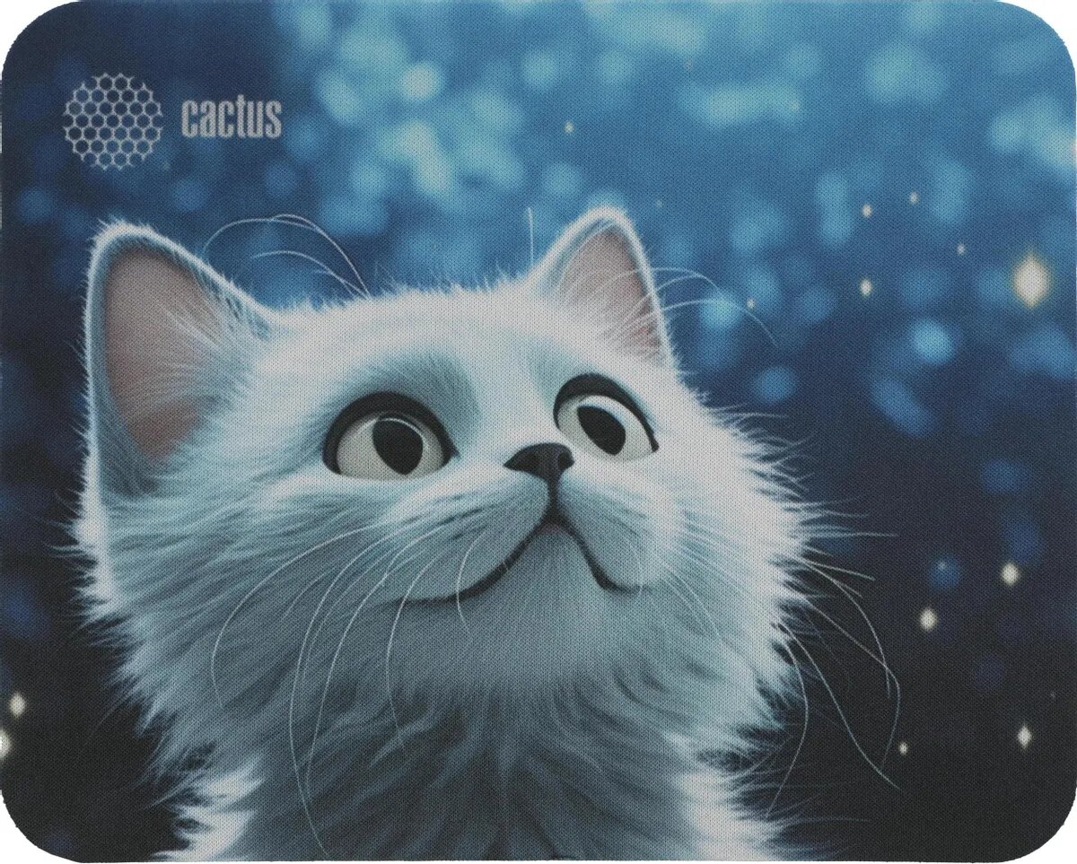 Коврик для мыши Cactus White Cat 220x180x2мм (CS-MPC-P06XS)