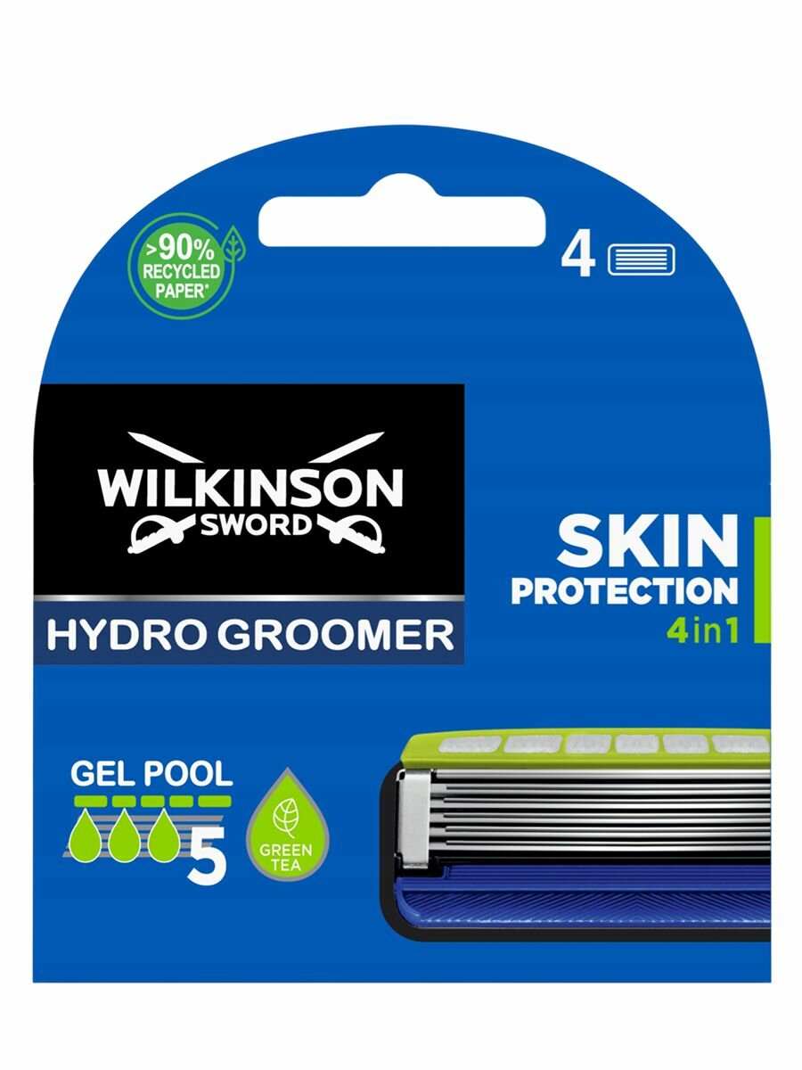 Сменные кассеты Hydro 5 Groomer Skin Protection 4в1, 4 шт