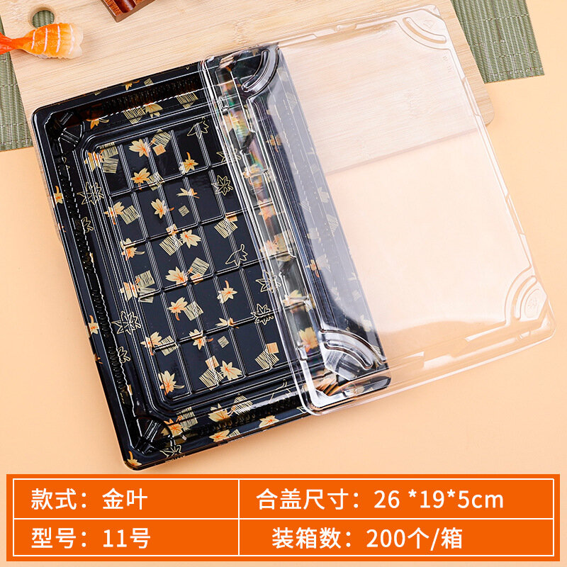 Оптовая коробка для суши, японская суши-коробка, одноразовая прозрачная пластиковая коробка, антизапотевающая коробка для лосося